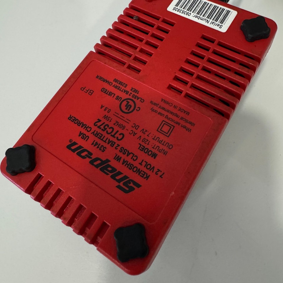 Snap On CTC572 CTC-572 7.2V DC 0.8A 120V AC Battery Charger | eBay