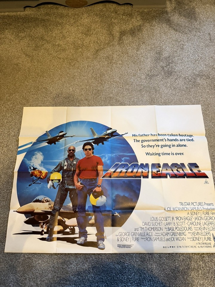 IRON EAGLE (1986) Original Quad Film Poster - Louis Gossett Jr., Jason ...