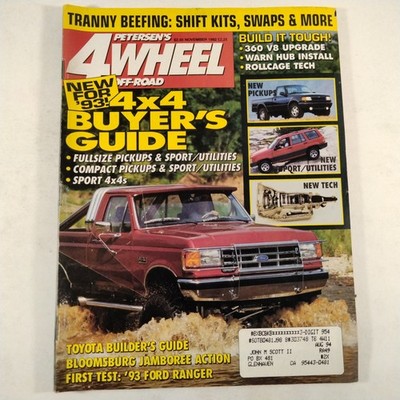 Petersen's Four Wheel & Off-Road Magazine November 1992 | eBay