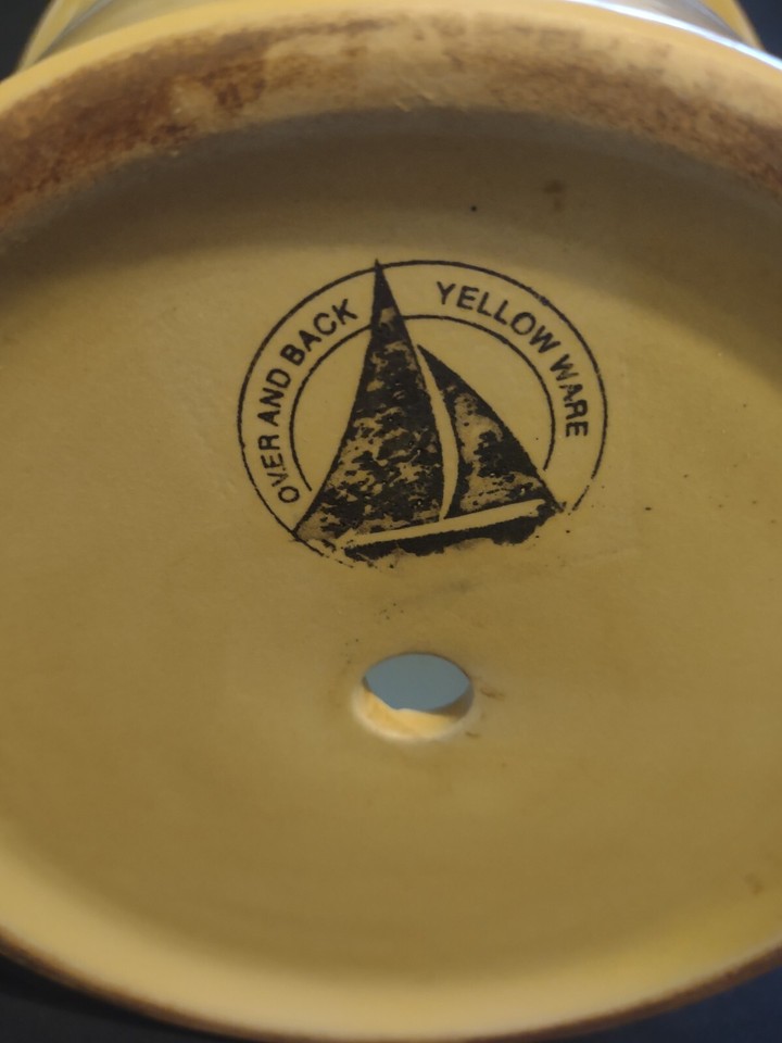 Over and Back Pottery Yellow Ware Planter 6 7/8” | eBay