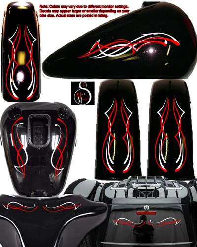 Motorcycle Trike graphics decal Pinstripe kit. Pick your colors. | eBay