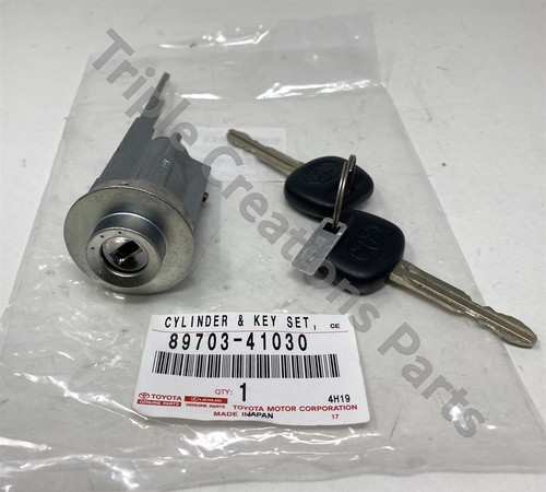 Toyota Genuine 89703-41030 Cylinder & Key Set Ignition W/Transponder ...