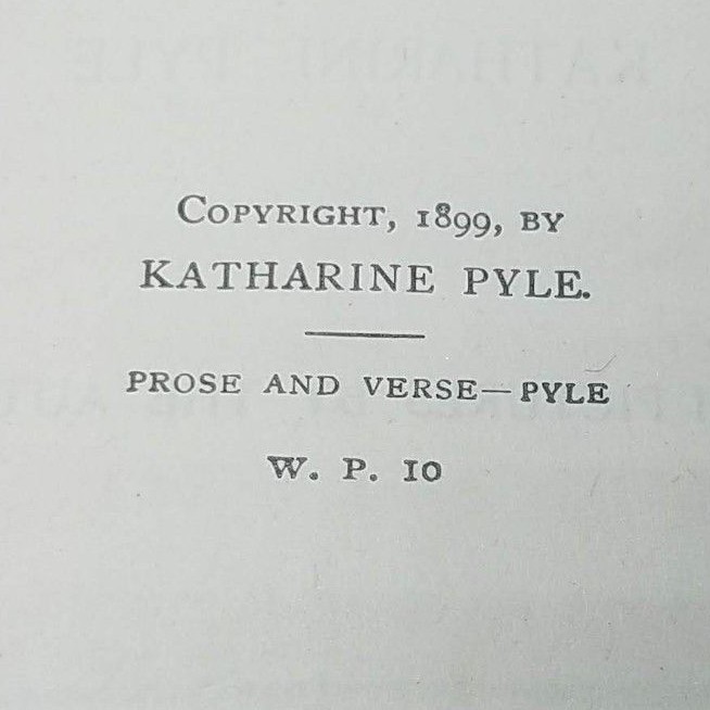 KATHARINE PYLE ~ Prose And Verse For Children ~ 1st Edition 1899 ...