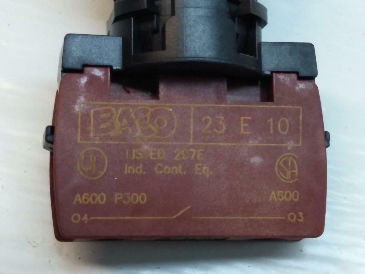 Baco 23-E01 Contact Block Red Start/Stop Contact Block Push Button LOT ...