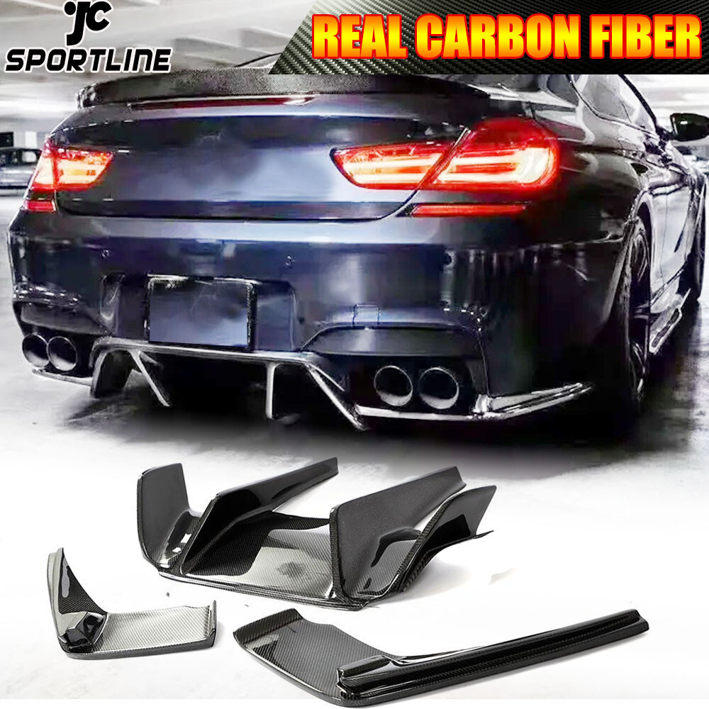Rear Bumper Diffuser Lip Splitters REAL CARBON For BMW F06 F12 F13 M6 ...