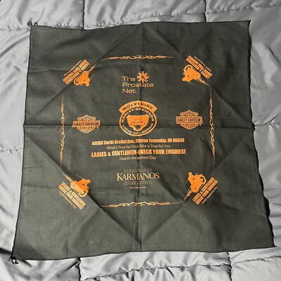 Harley-Davidson Wolverine Michigan Black Orange Handkerchief Bandana | eBay