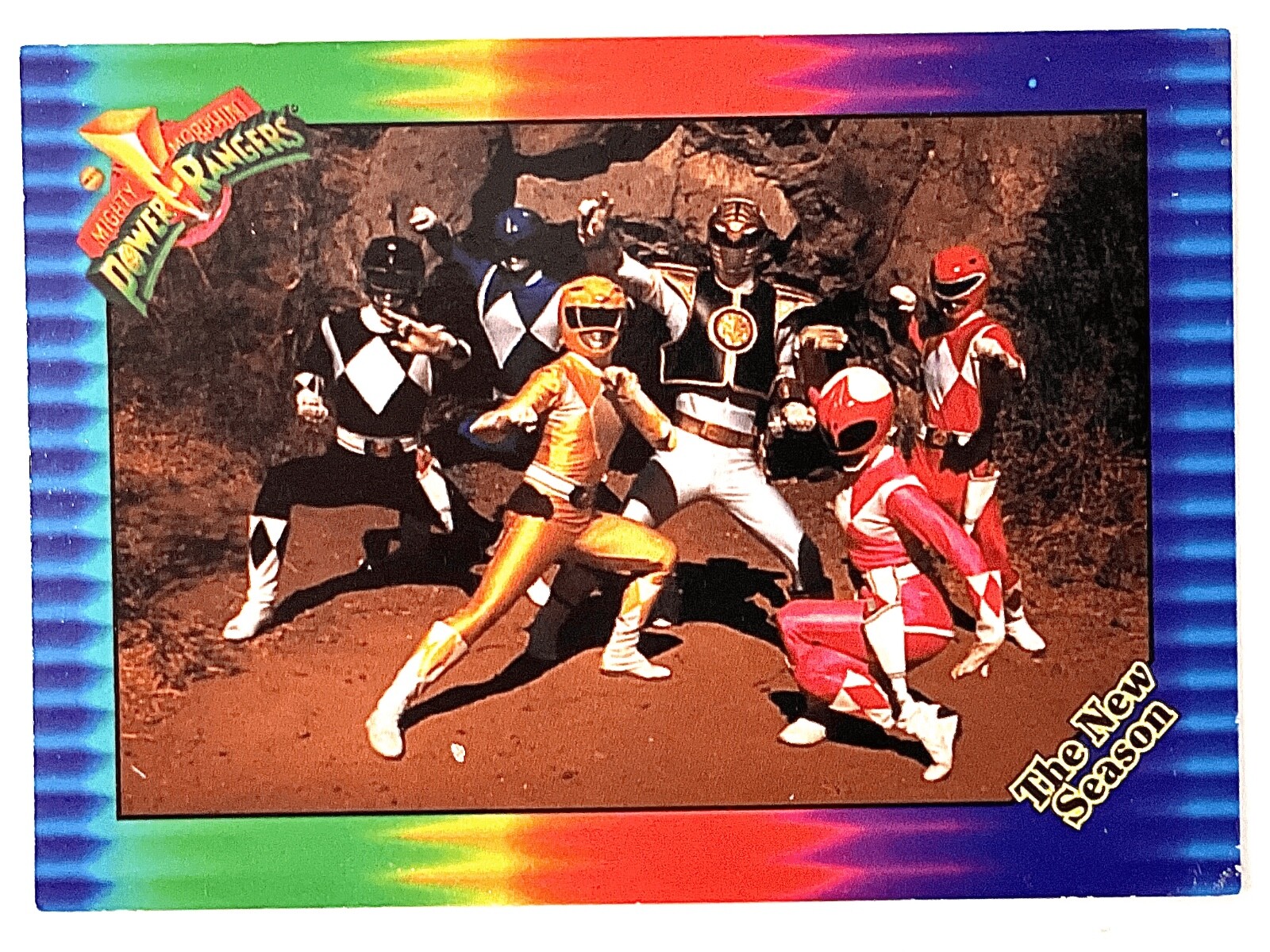 POWER RANGERS TRADING CARD | WHITE RANGER + TEAM | THE NEW SEASON CARD ...