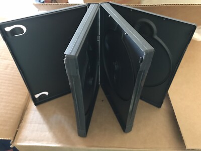 40mm 5-Disc Black CD DVD Disc Storage Case Movie Box Qty: 48 New In Box ...