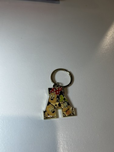 Disney Parks Mickey Minnie Goofy Keychain Keyring Letter Initial A ...