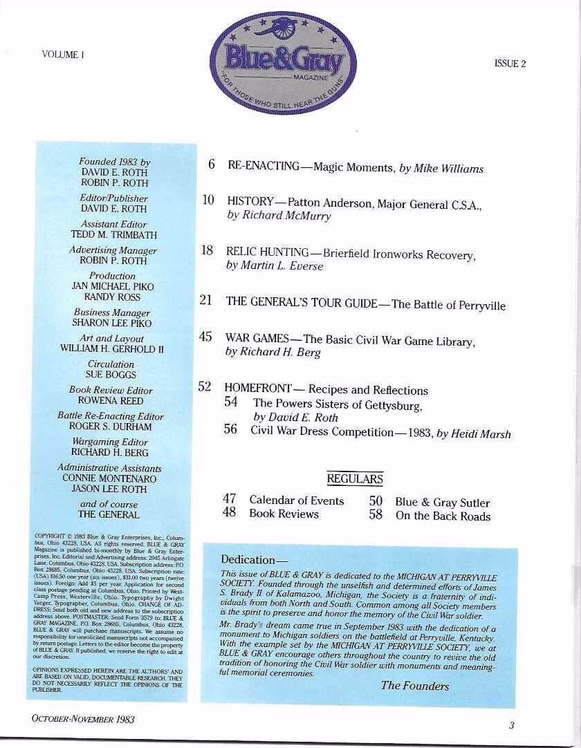 Blue & Gray Magazine Civil War Collection First Six Issues Gettysburg ...