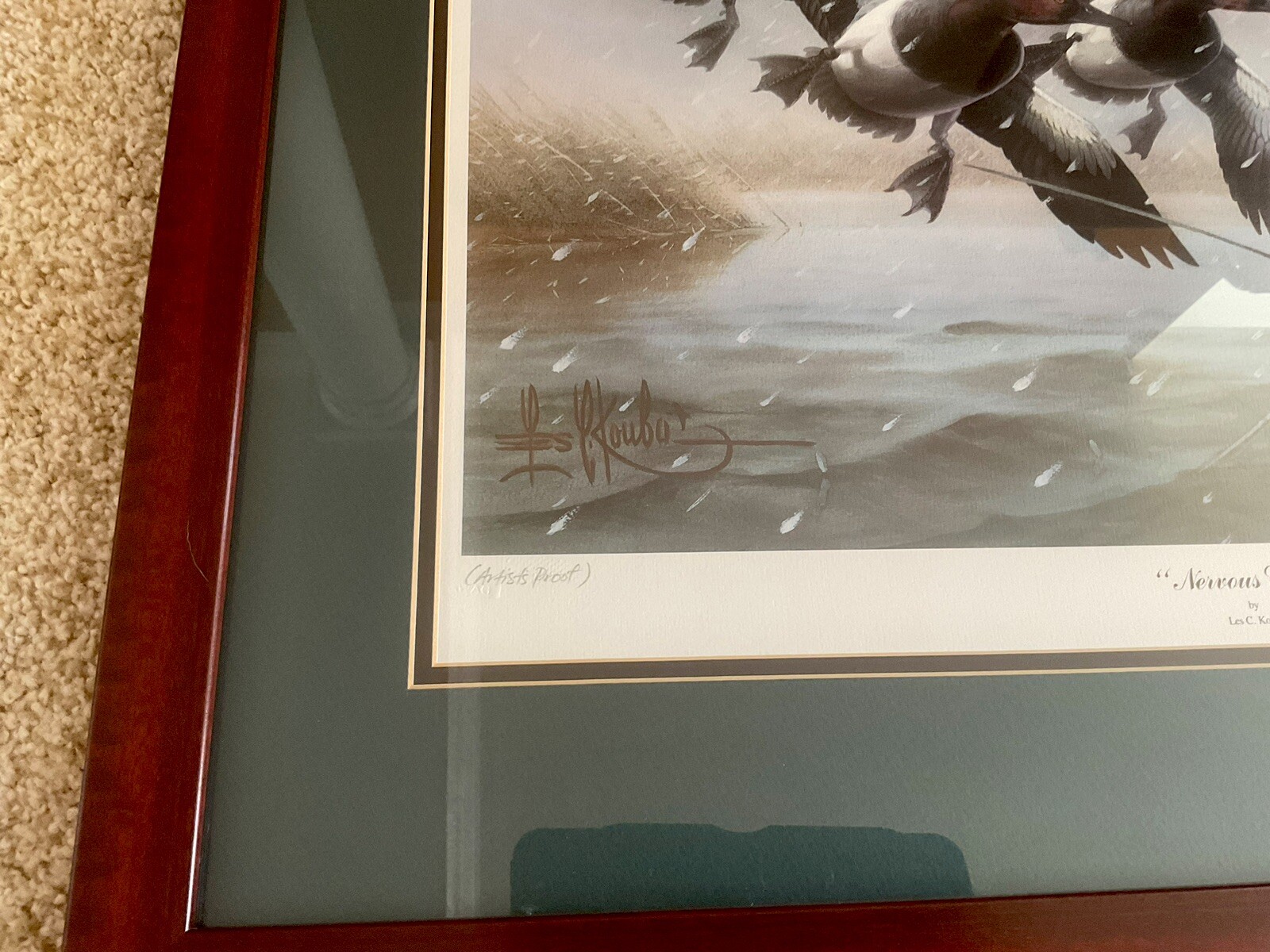 LES Kouba Framed Artist Proof “Nervous Cans” Art Print 27 X 22 Signed ...