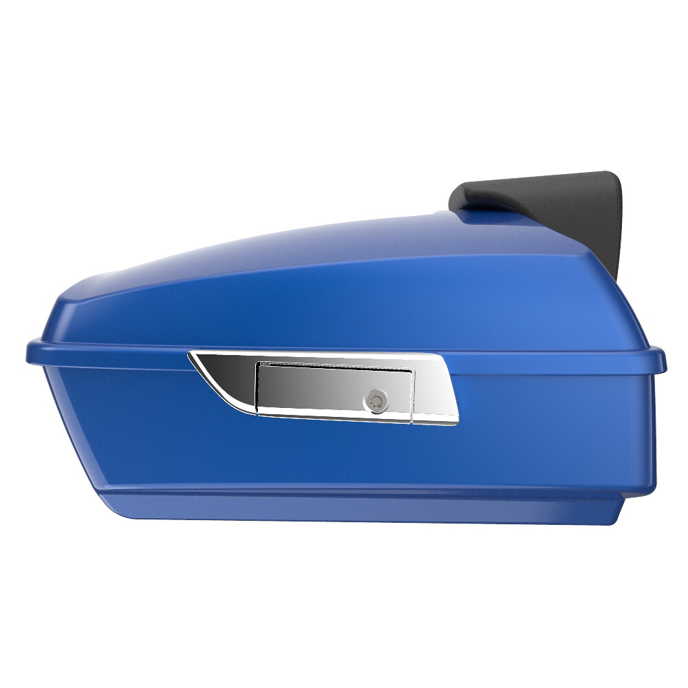 Superior Blue Chopped Tour Pack Pak Trunk Luggage Fits for Harley ...