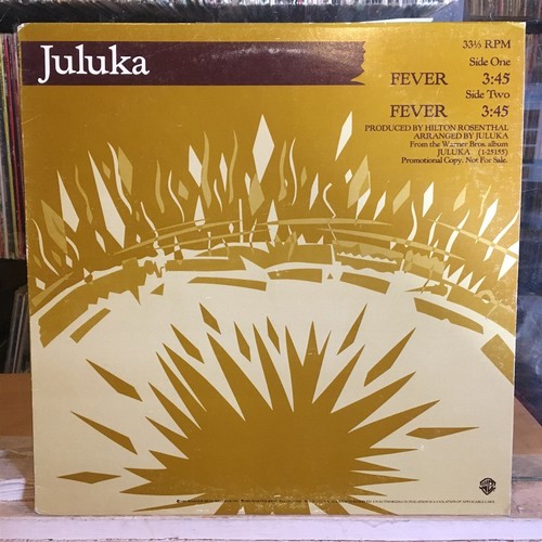 [ROCK/POP]~EXC 12"~JULUKA (JOHNNY CLEGG)~Fever~[1984~WARNER BROS ...