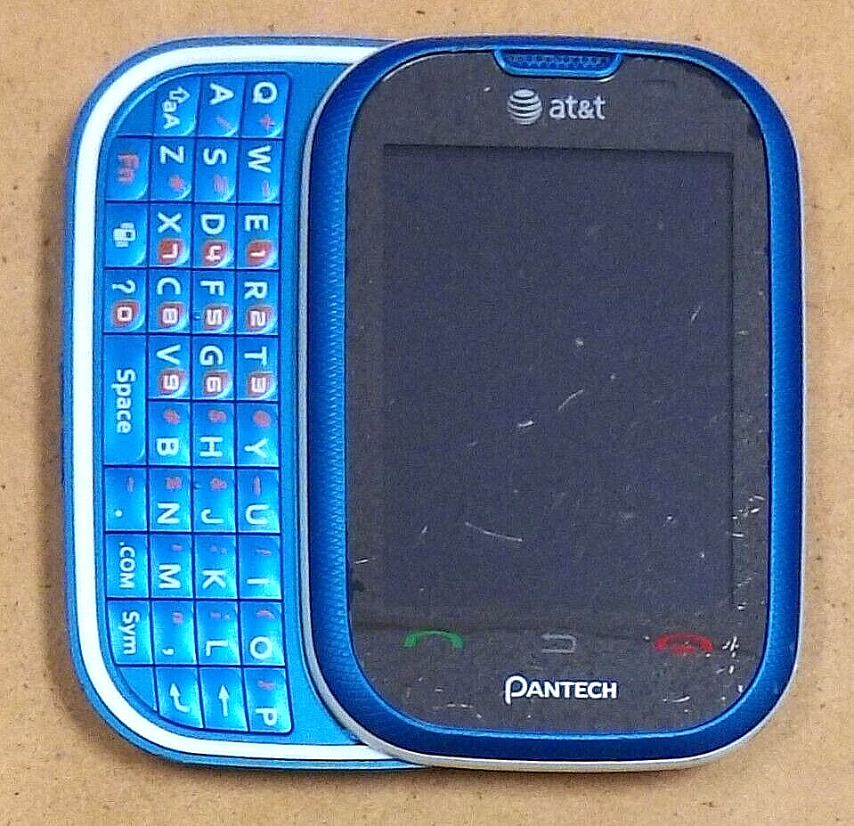 Pantech Pursuit P9020 - Blue and Silver ( AT&T ) Rare Slider Phone ...