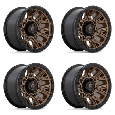 Set 4 Fuel D826 Traction 20x10 5x5 Matte Bronze Black Ring Wheels 20 ...