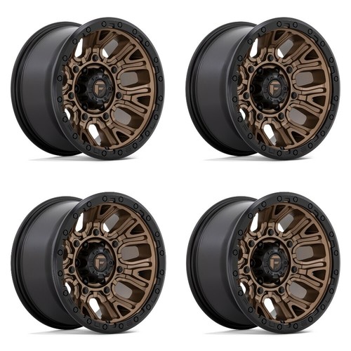Set 4 Fuel D826 Traction 20x10 5x5 Matte Bronze Black Ring Wheels 20 ...