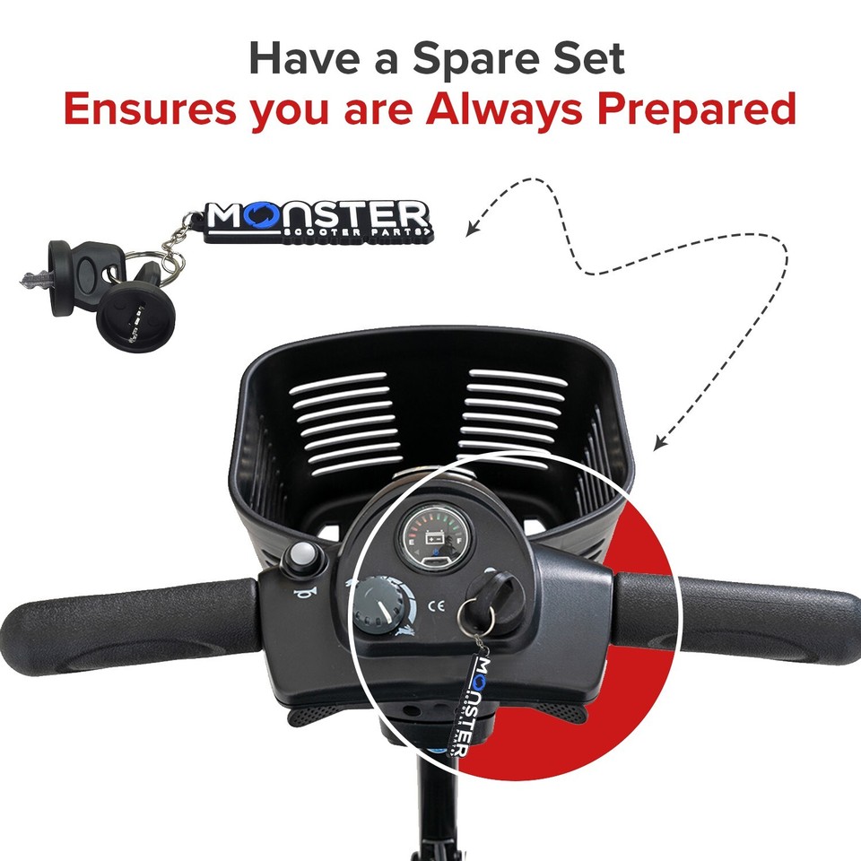 Keys for Golden Buzzaround EX, LT, & Later XL, XL HD Model Scooters MBE ...