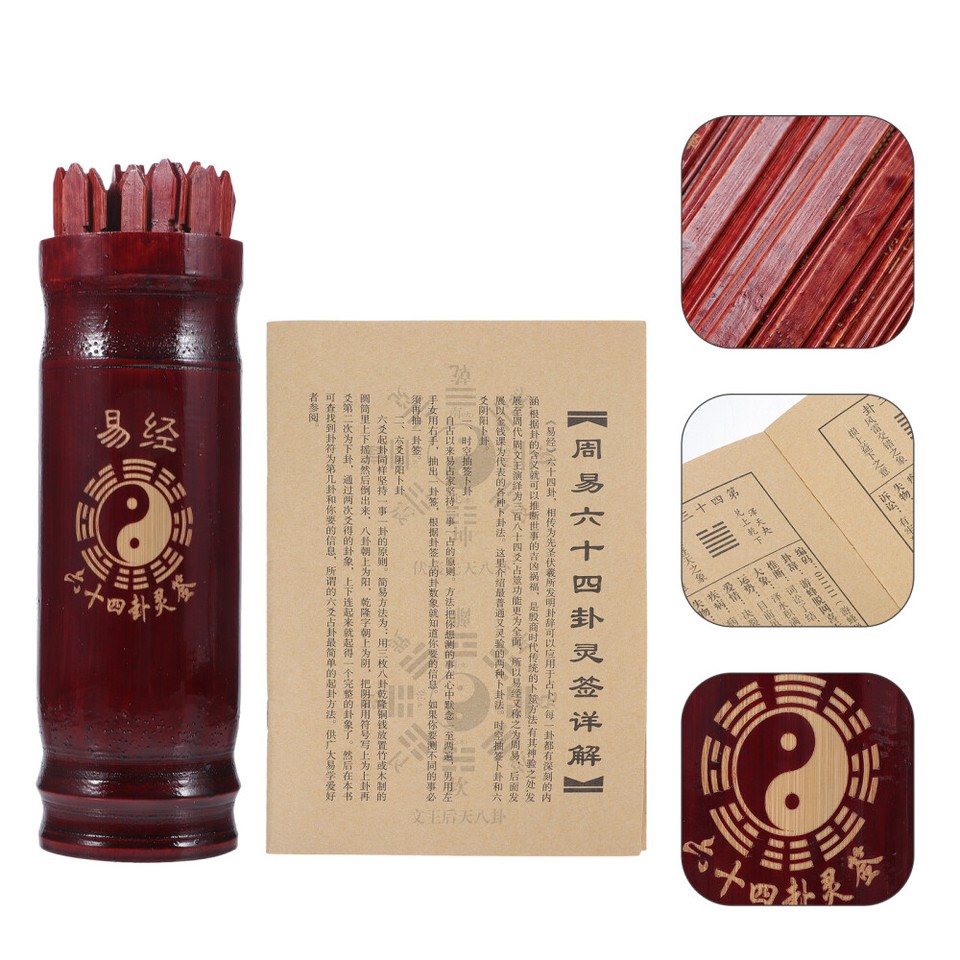 Chinese Fortune Telling Sticks with Book Kau Chi-m Sticks Chien Tung in ...
