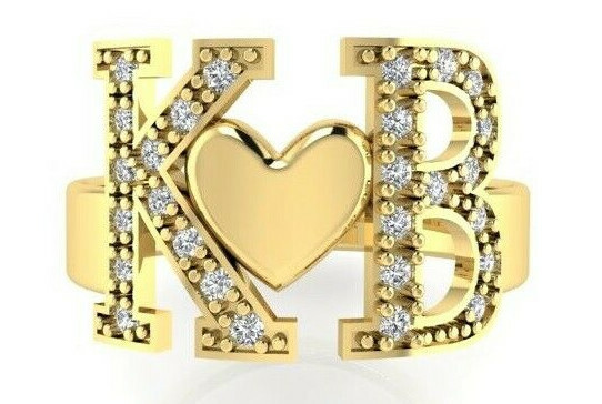 B Love K Logo Letters BJ And JB Wedding Love Logo, For Couples With B