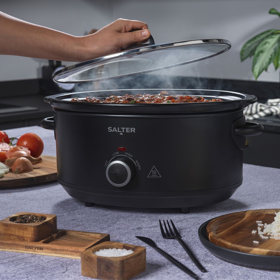 Salter Kuro 6.5L Slow Cooker 3 Heat Settings/Keep Warm for Family ...