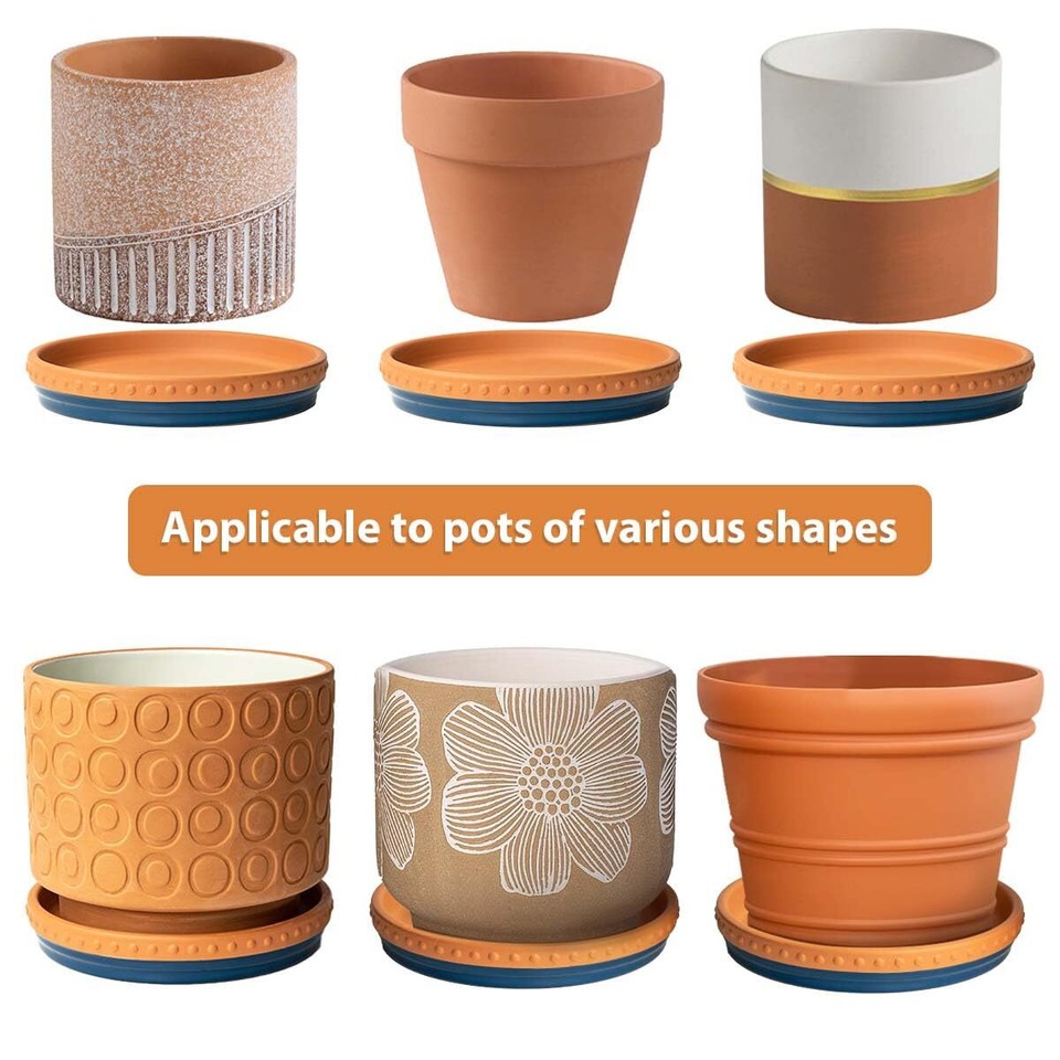 YBX 8-inch Plant Saucer Premium Terracotta Saucer Round Ceramic Plant ...