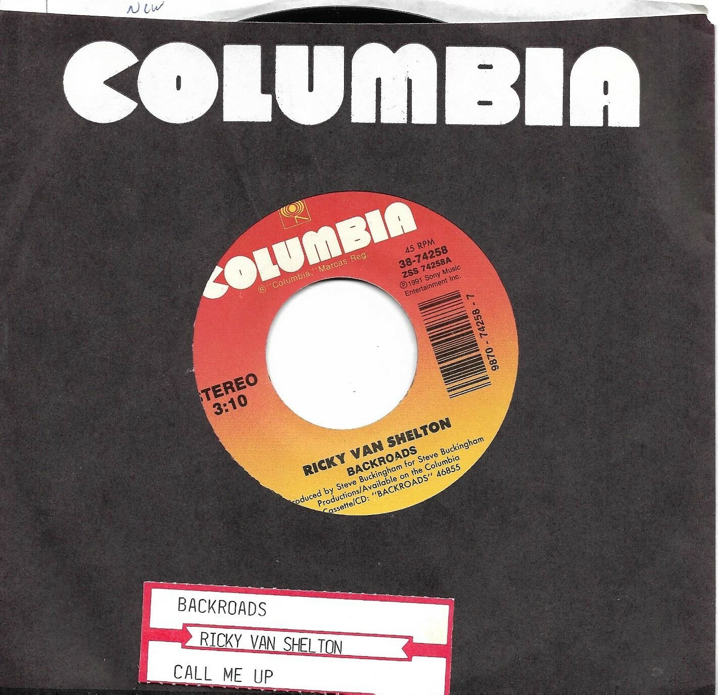 SHELTON, Ricky Van (Backroads) Columbia 38-74258 = MINT RECORD! | eBay
