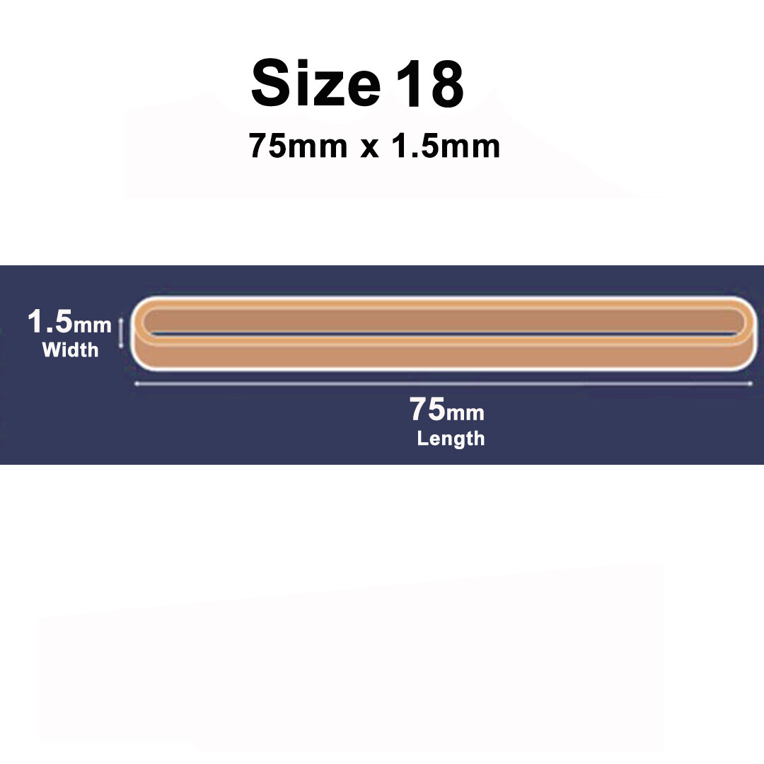 SIZE 18 Rubber Bands ELASTIC Stretchy - 75mm x 1.5mm For SCHOOL Home ...