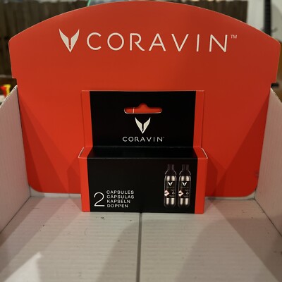 Coravin Pure Capsules Pack of 2 Argon Gas Cartridges for Wine Bottle ...
