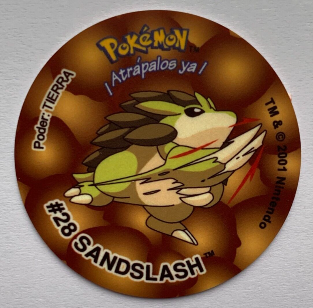 TAZO POKEMON ATTACK EB #028 SANDSLASH 2023 KANTO PERU South America ...