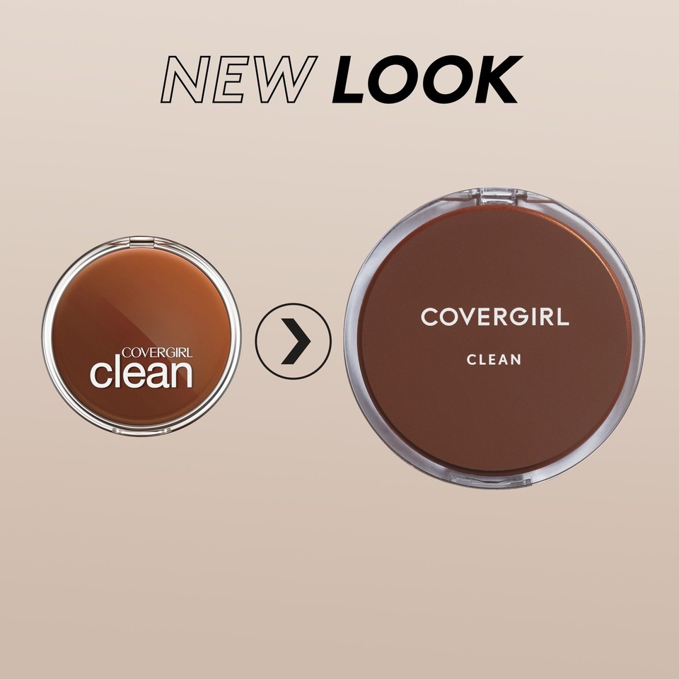 CoverGirl Clean Pressed Powder Compact Foundation, 145 Warm Beige, 0.39 ...