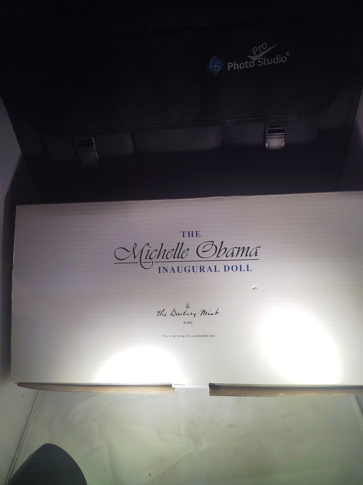 The Danbury Mint MICHELLE OBAMA Inaugural Doll w/Stand and Box | eBay