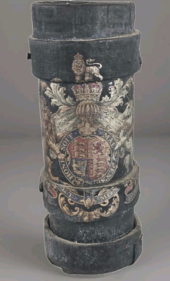 WWI BRITISH/ ROYAL NAVY CORDITE BUCKET CHARGE CARRIER, COAT OF ARMS | eBay