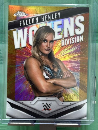 2025 Topps Chrome WWE FALLON HENLEY Women's Division Gold Refractor /50 ...