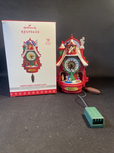 Hallmark Keepsake Santa's Christmas Clock Table Decoration Light Sound ...