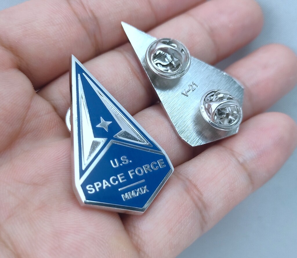 PAIR U.S. SPACE FORCE COLLAR BADGE PIN DEVICE -chho981 | eBay