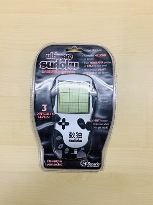 Ultimate Sudoku Handheld Edition with 3 Difficulty Levels Ages 10 To ...