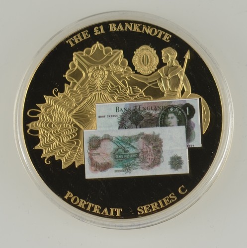 £1 SERIES C BANKNOTE 2010 50mm PROOF MEDAL - coa | eBay