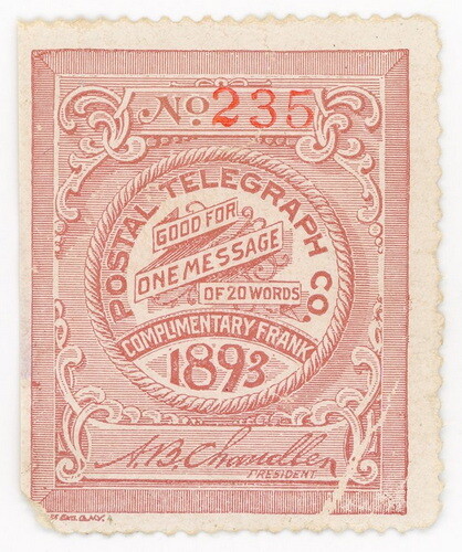 (I.B) US Telegraphs : Postal Telegraph Company (1893) | eBay