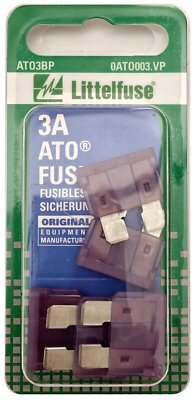 Littelfuse ATO3BP Violet Blade Fuse 3 Amperes Pack of 5 Carded Auto | eBay
