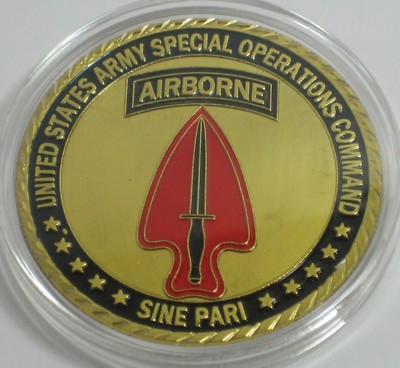 US ARMY SPECIAL OPERATIONS COMMAND SINE PARI MILITARY CHALLENGE COIN | eBay
