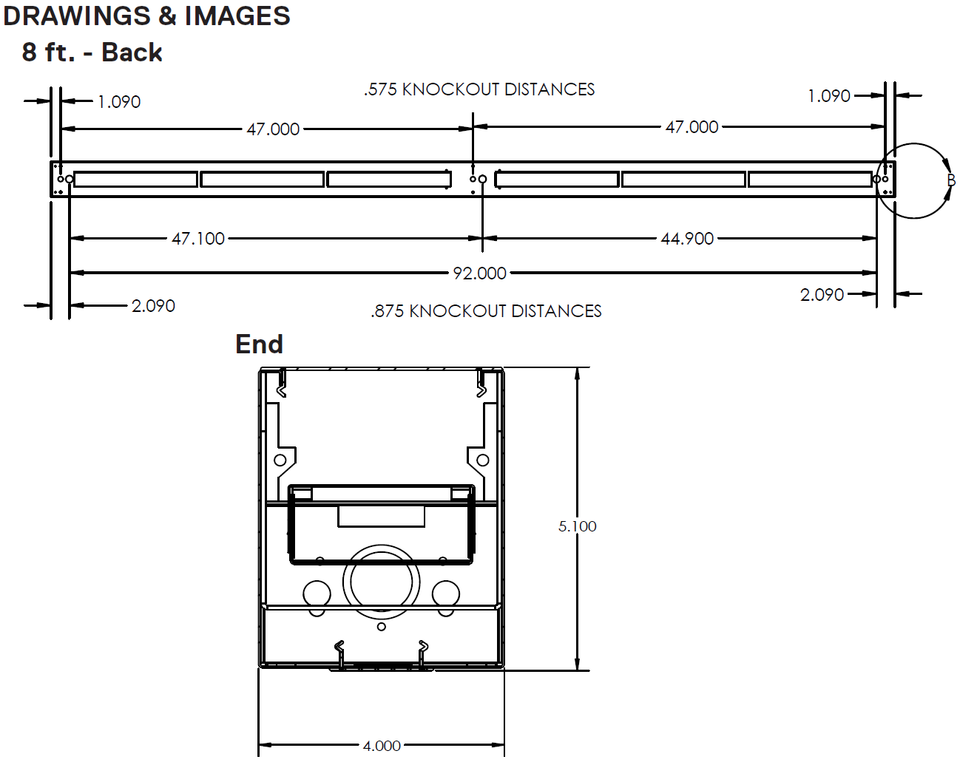 SAYLITE - Series 45 LED Pendant Mount Linear Fixture 35W-Up & 70W-Down ...