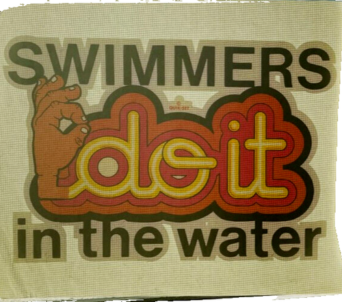 Vintage 80s SWIMMERS DO IT IN THE WATER Swimming T Shirt Transfer Iron ...