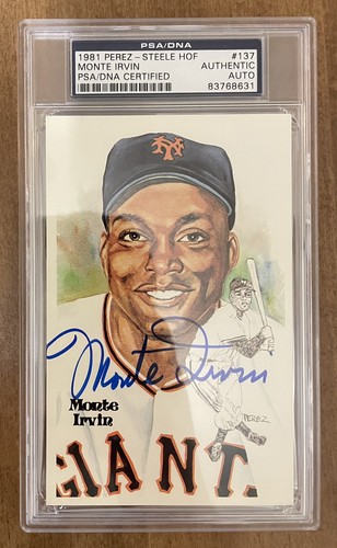 Monte Irvin Signed Perez-Steele PSA/DNA Cert | eBay