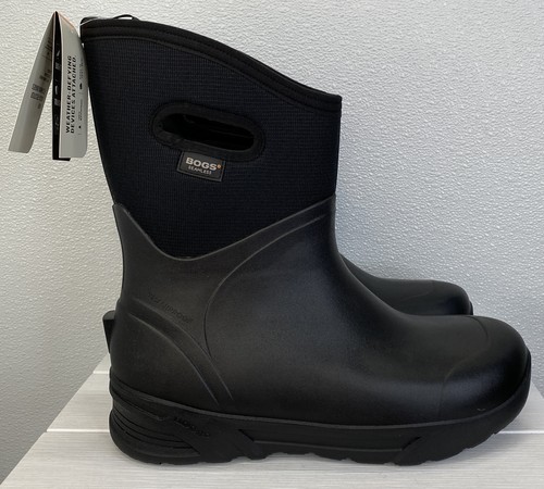 Bogs Bozeman Mid Insulated Winter Boots Men's Size 12 Black Rubber ...