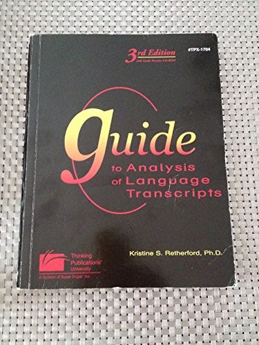 Guide to Analysis of Language Transcripts by Retherford | eBay