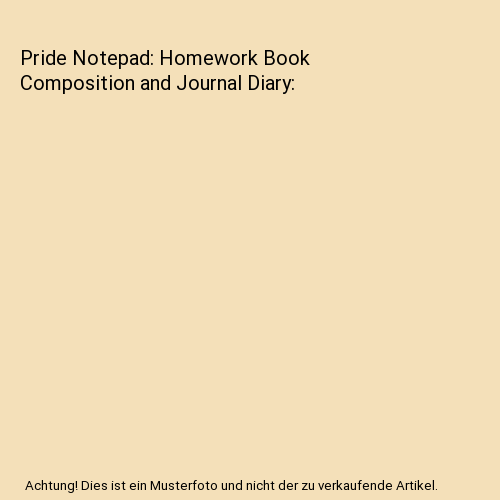 Pride Notepad: Homework Book Composition and Journal Diary, Retrosun ...
