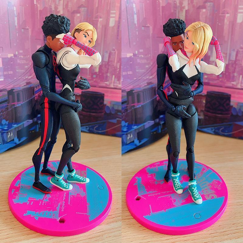 Shf Miles Morales Gwen Stacy Action Figures Spider Across the Spider ...