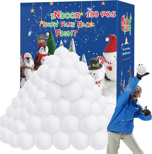 100 PCS Snow Fake Balls, Soft Artificial Snow Toy Balls for Kids ...
