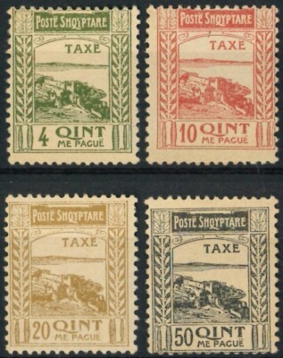 ALBANIA SHQIPERIA OLD STAMPS 1920 Porto Postage Due Mi. #P14-17 - Mint ...