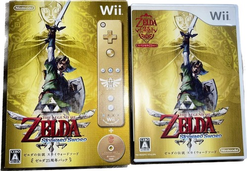Wii Gold Remote ZELDA Skyward Sword 25th Special Edition Disc ...